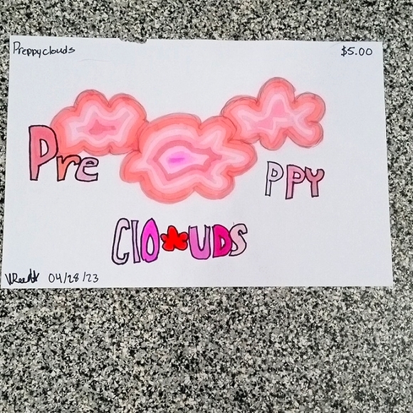Art | Preppy Clouds Poster | Poshmark